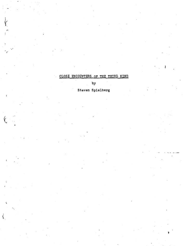 Close Encounters of The Third Kind | PDF