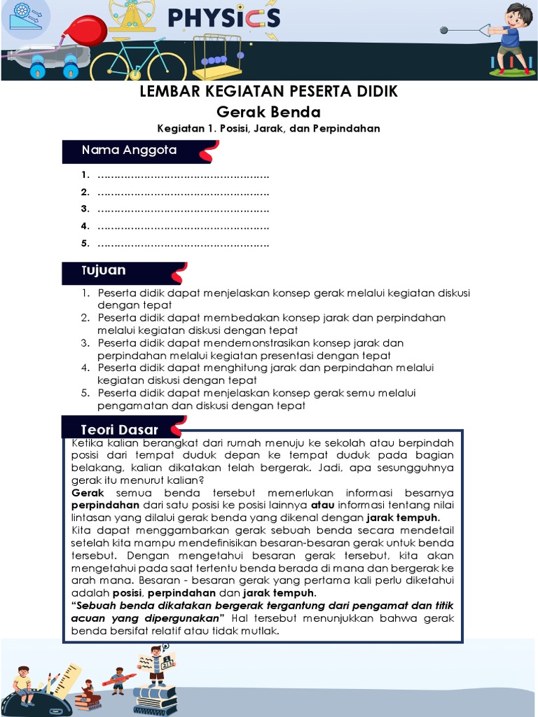 LKPD Gerak Dan Gaya | PDF