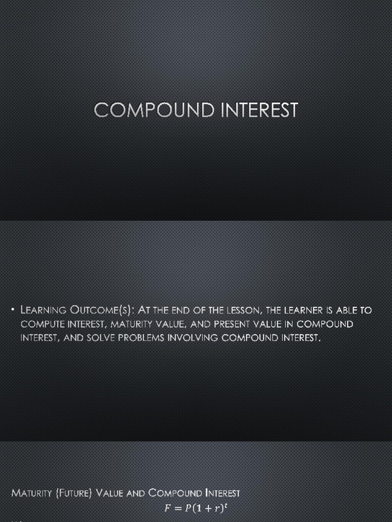 Compound Interest | PDF