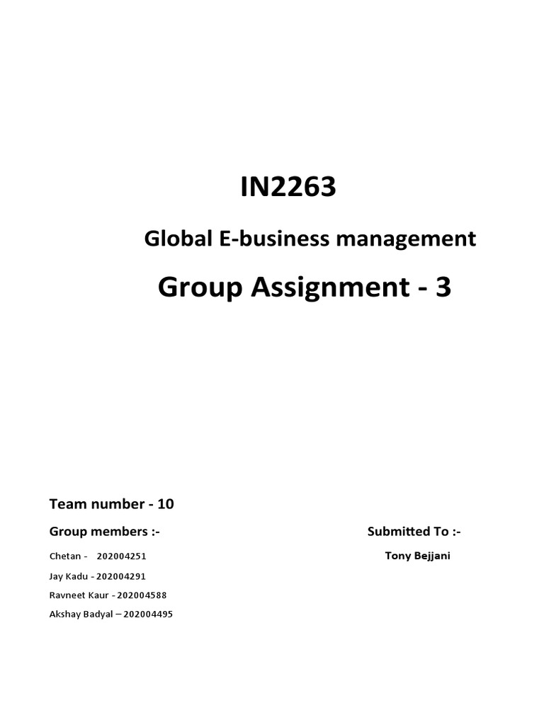 In2263 Assignment Week3 Pdf Computer Network Internet 