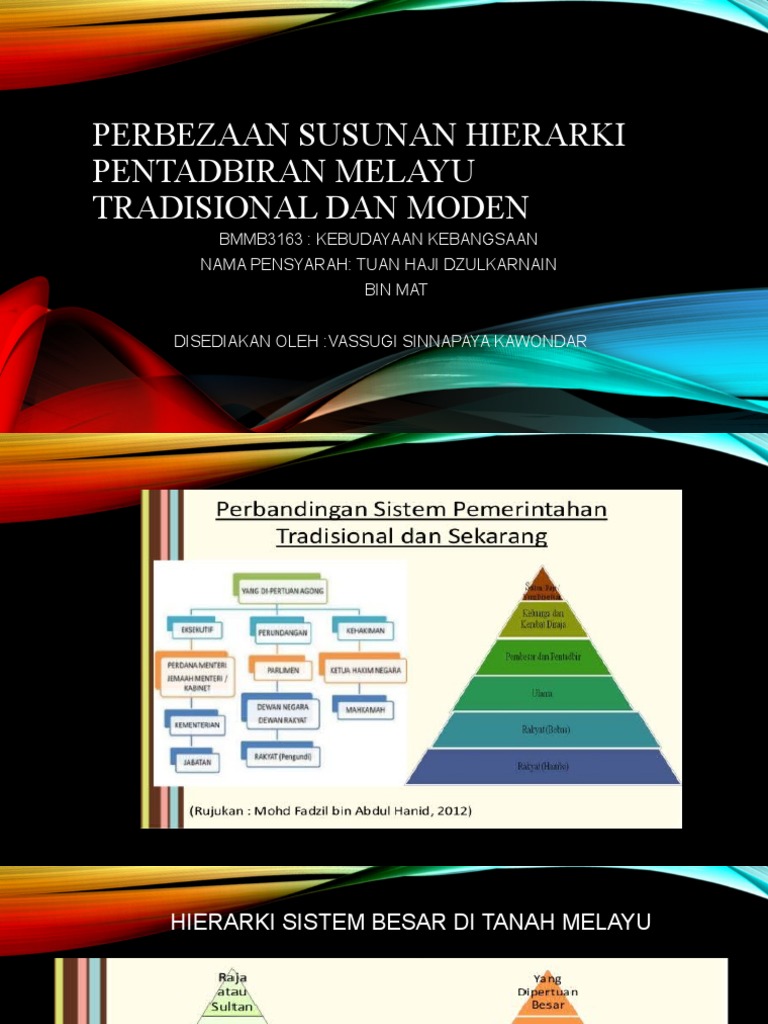 Perbezaan Susunan Hierarki Pentadbiran Melayu Tradisional Dan Model | PDF