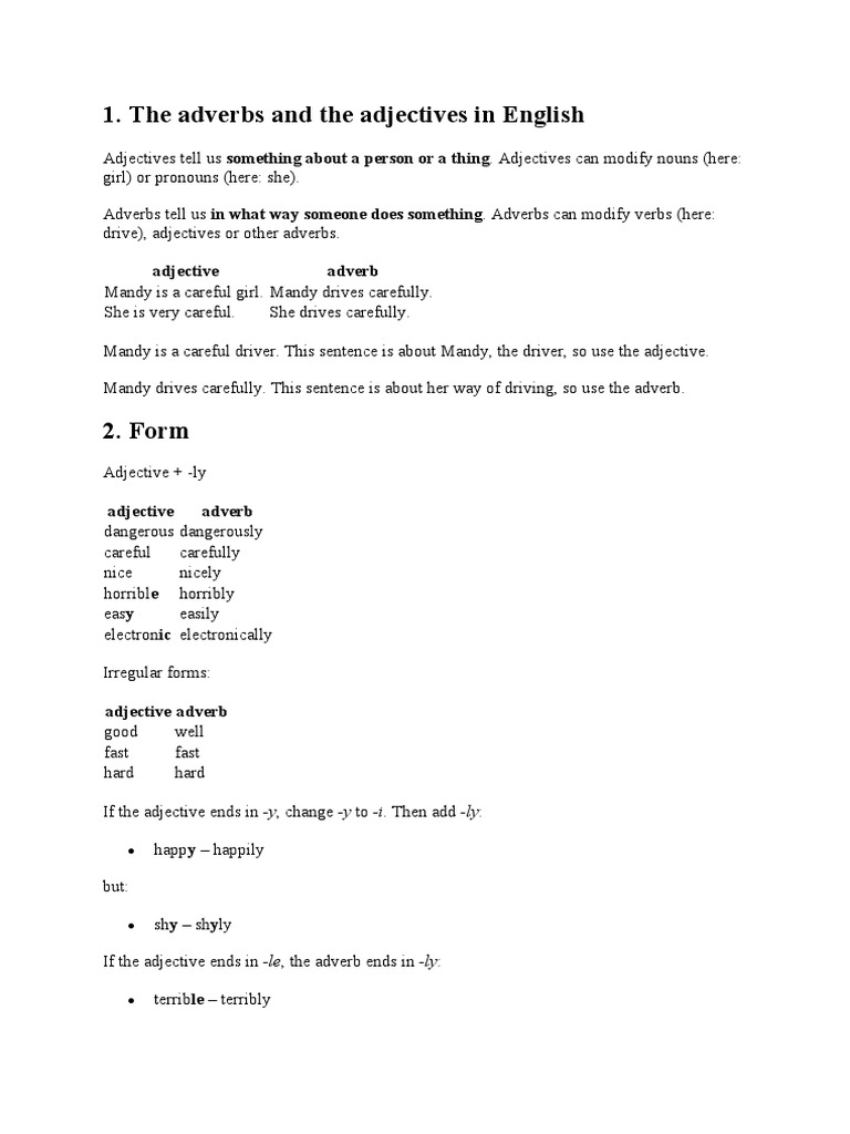 ADVERBS | PDF | Adjective | Adverb