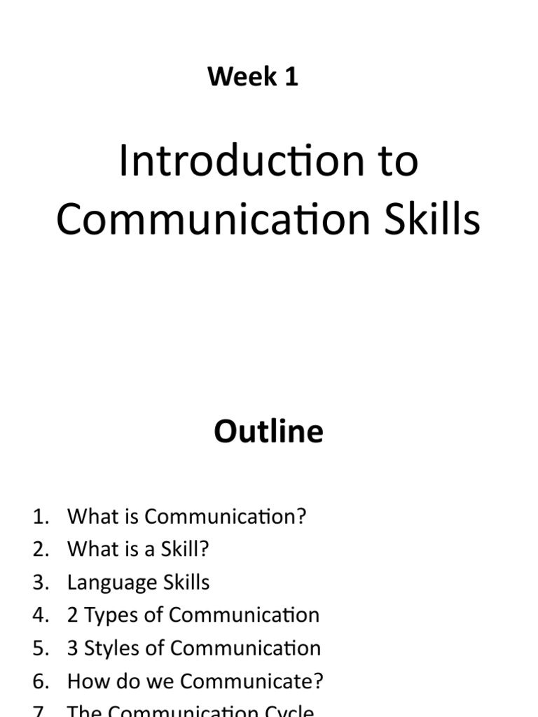 Business Communication Week 1 Slides | PDF | Communication | Nonverbal Communication