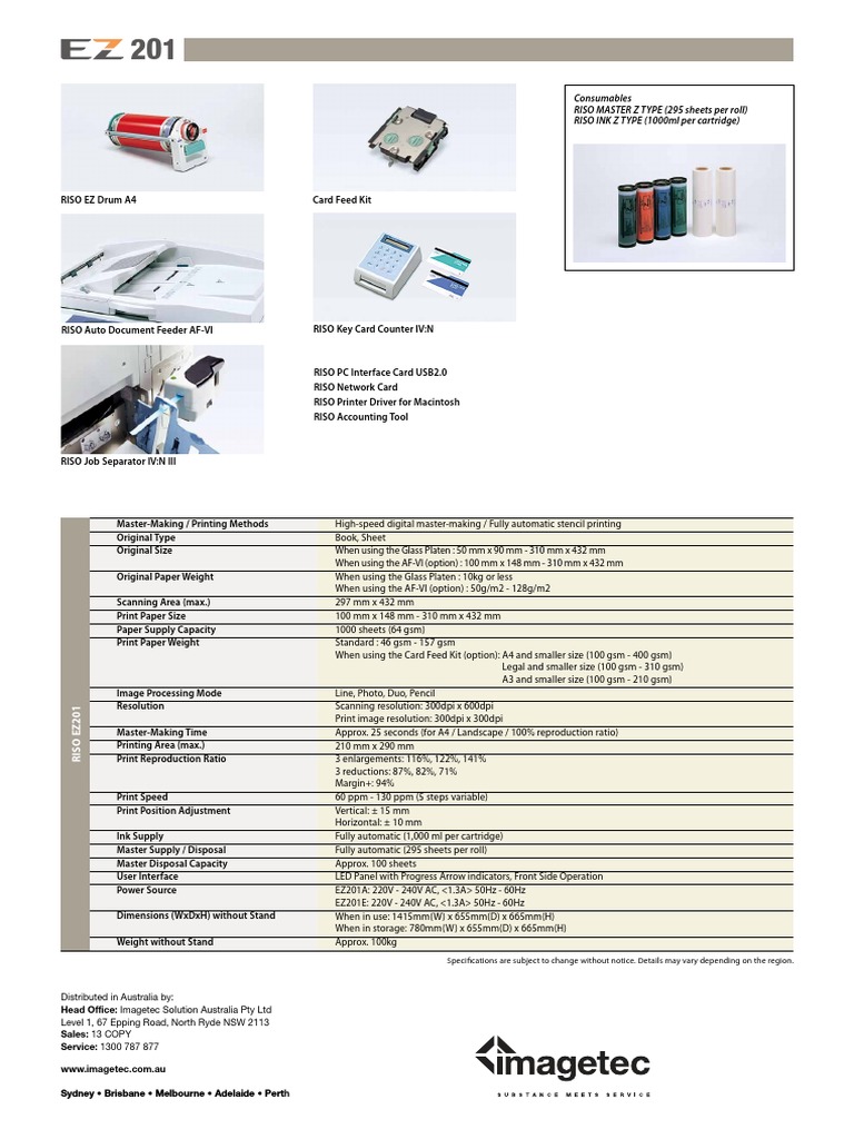 Riso Ez201 Web | PDF | Printer (Computing) | Photocopier