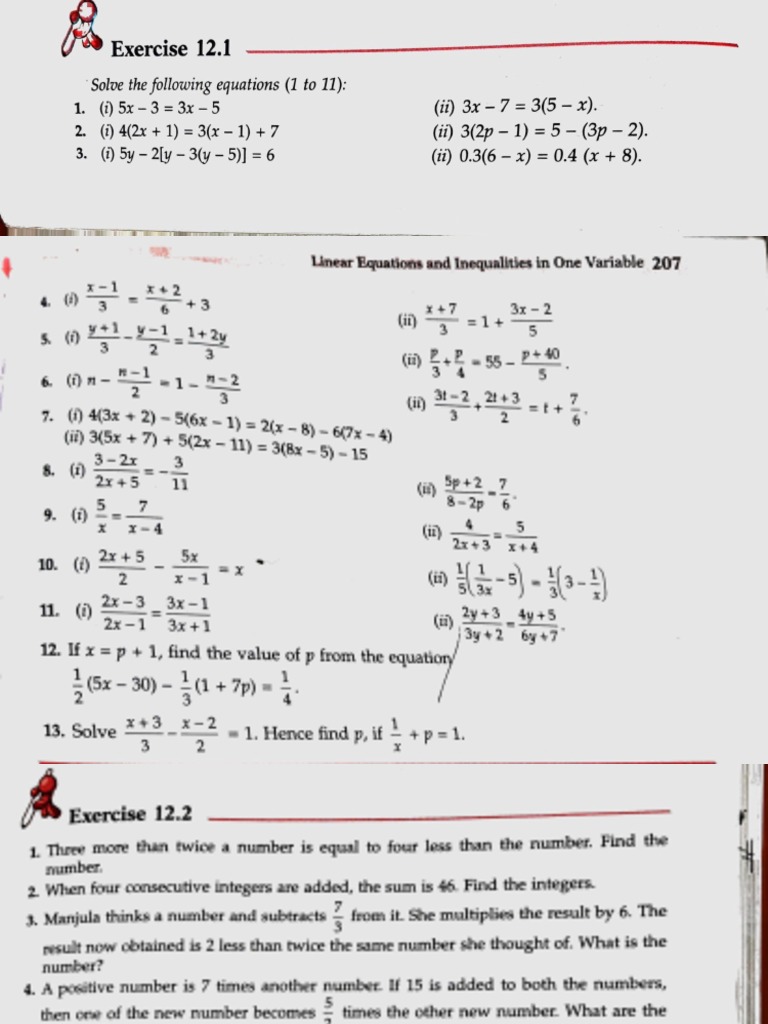 Linear Equations & Inequalities Practice | PDF | Triangle | Rectangle