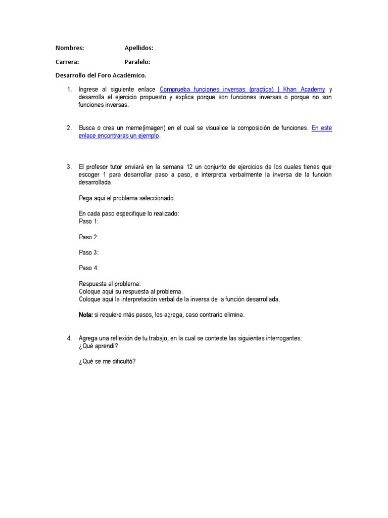 Plantilla Foro Académico B2 | PDF