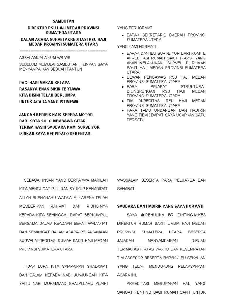 SAMBUTAN Penutup | PDF