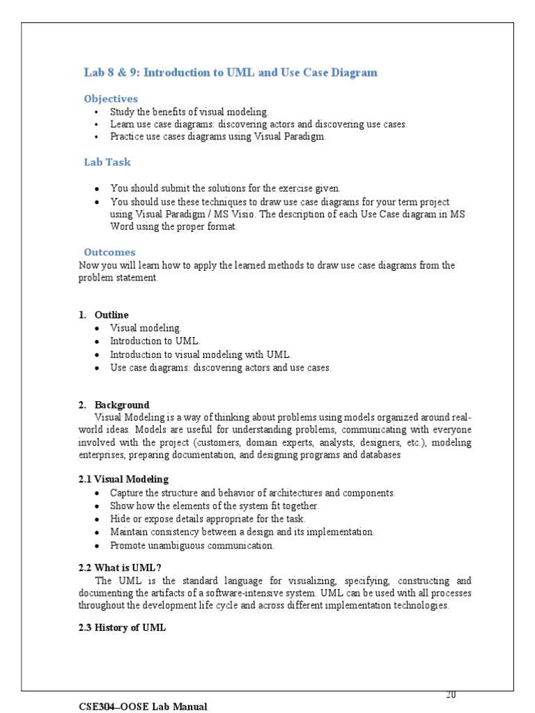 Lab 9 | Download Free PDF | Use Case | Unified Modeling Language