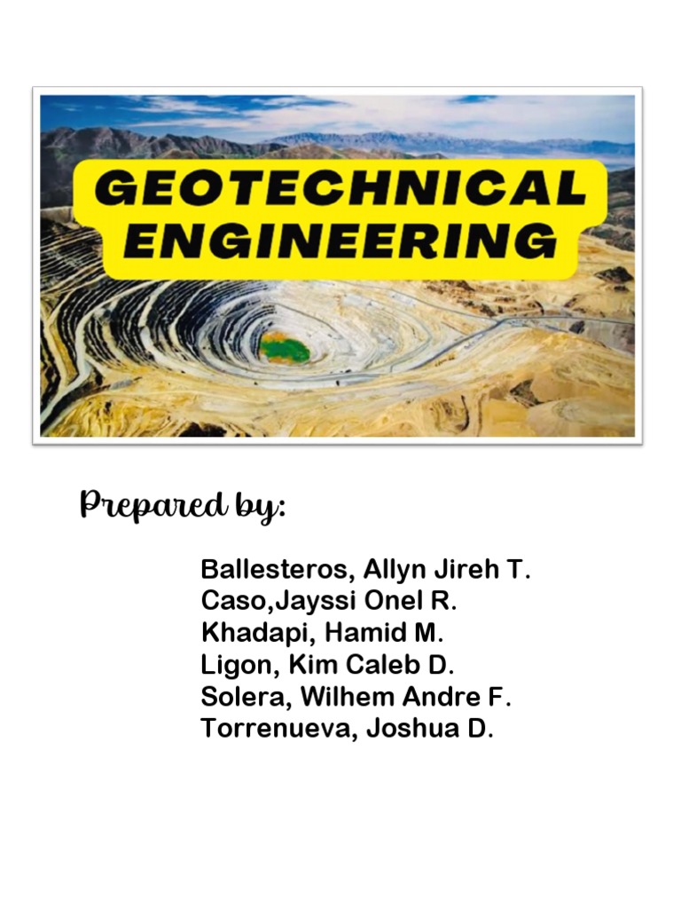 Ce226 Group3 Geo Engineering Report | PDF | Geotechnical Engineering ...