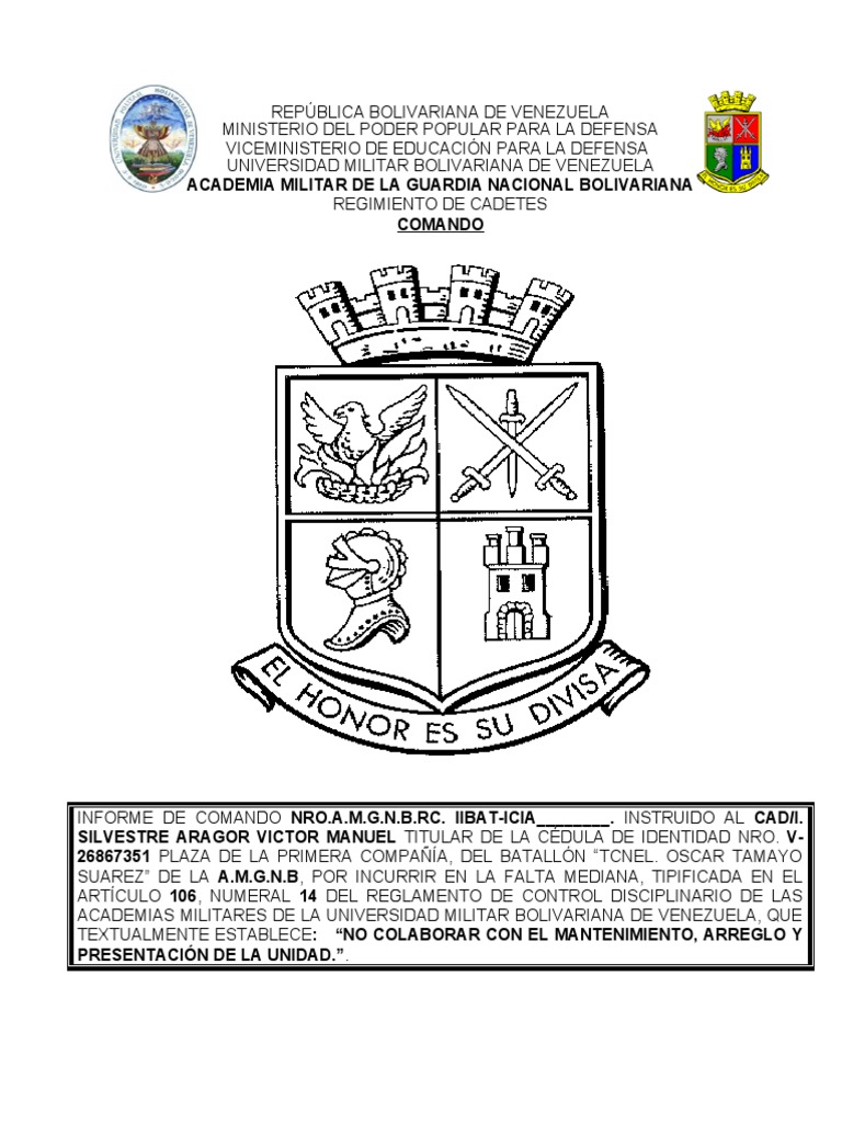 Boletas Ptte Colmenares Sanchez | PDF | Venezuela | Cadete