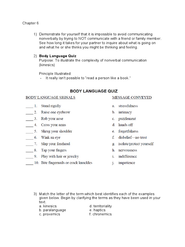 Understanding Nonverbal Cues | PDF | Language Arts & Discipline