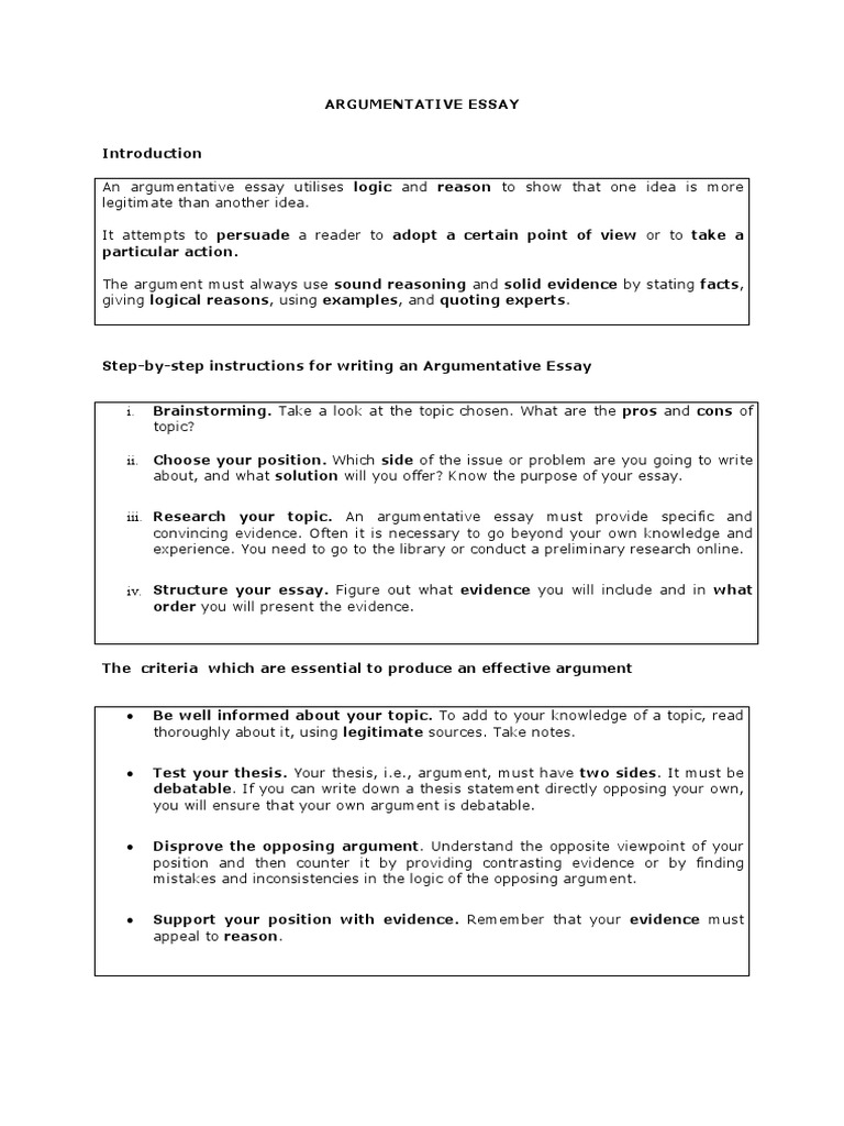 How to Craft a Compelling Argumentative Essay | PDF | Essays | Argument