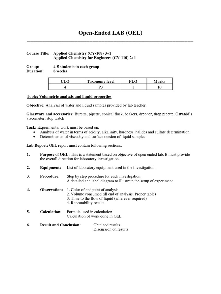 Volumetric Analysis Lab Report Guide | PDF | Laboratories | Titration