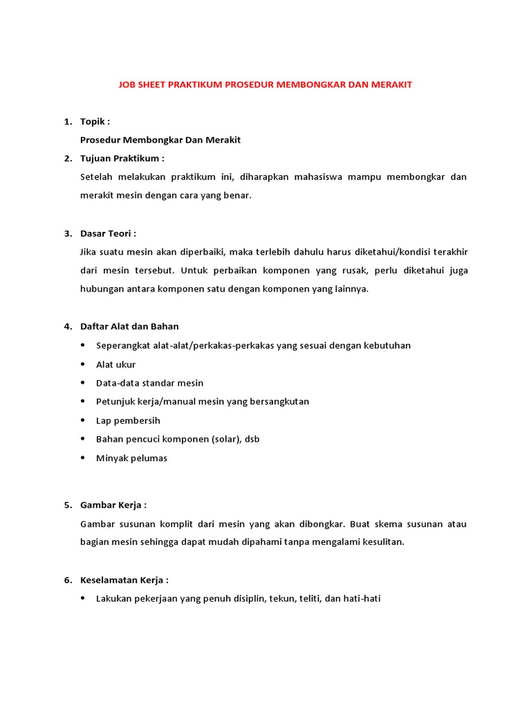 Perawatan Dan Perbaikan Dasar 1 | PDF | Teknologi & Rekayasa Perawatan Dan Perbaikan Dasar 1 | PDF | Teknologi & Rekayasa