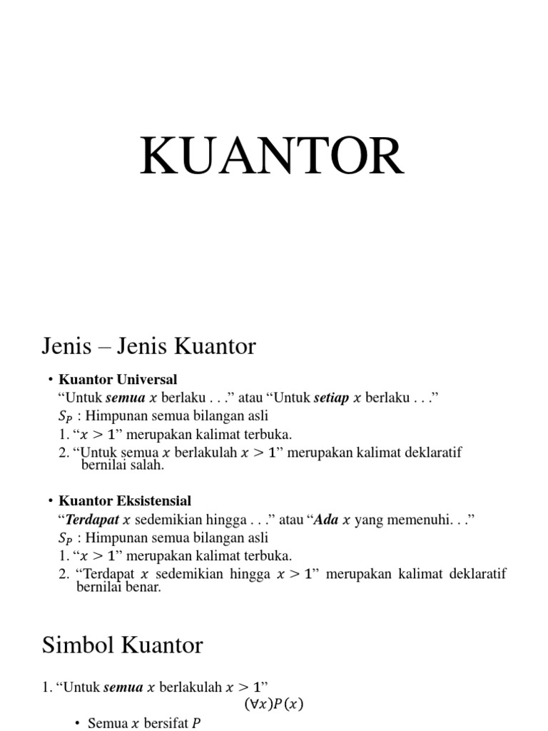 7 Kuantor | PDF
