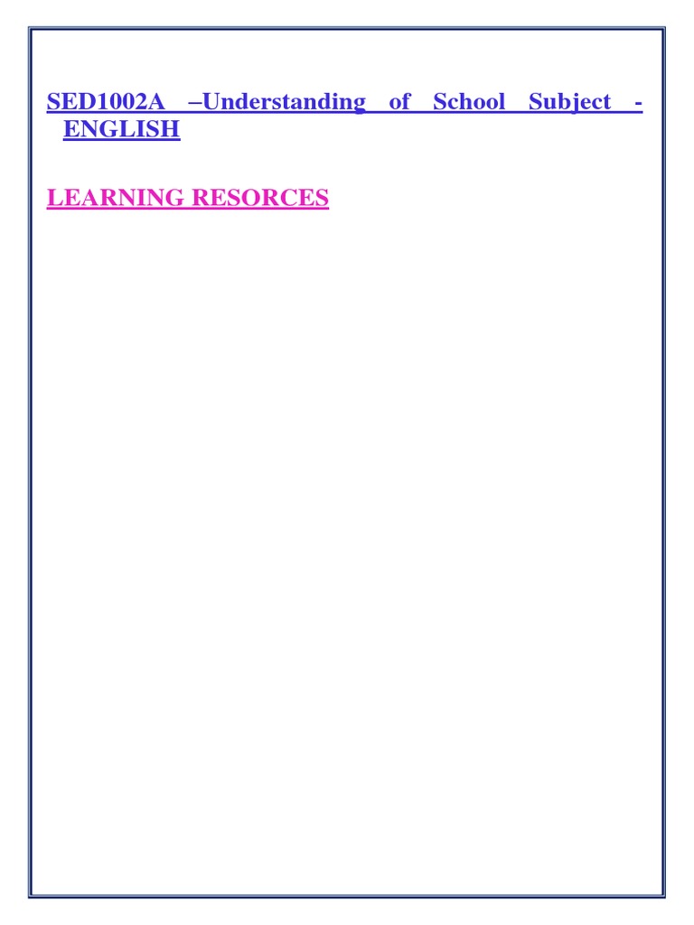English - Learning Resources | PDF | Flashcard | Learning