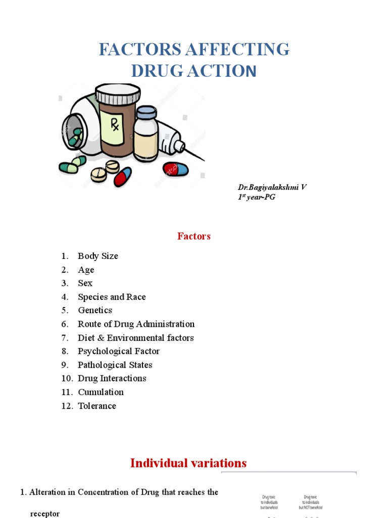 Factors Affecting Drug Action | PDF | Pharmacogenomics | Clinical Medicine