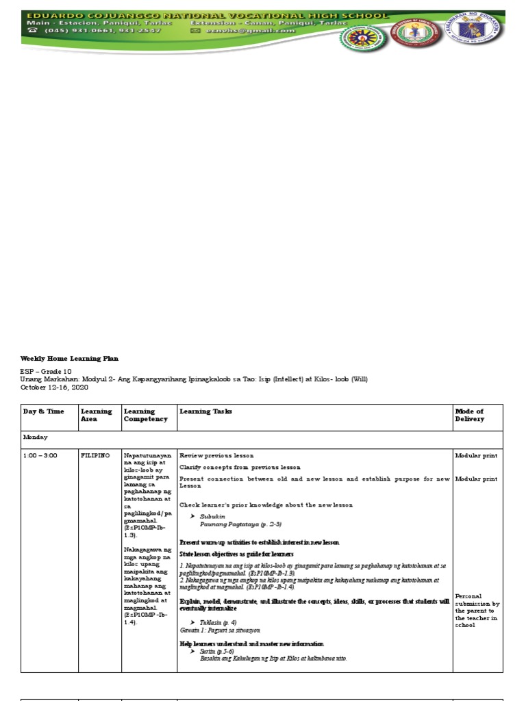 ESP WHLP October | PDF