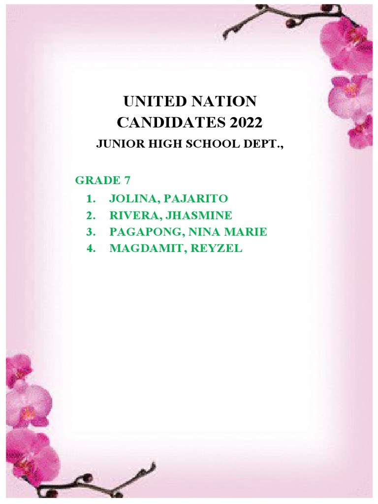 Candidates | PDF