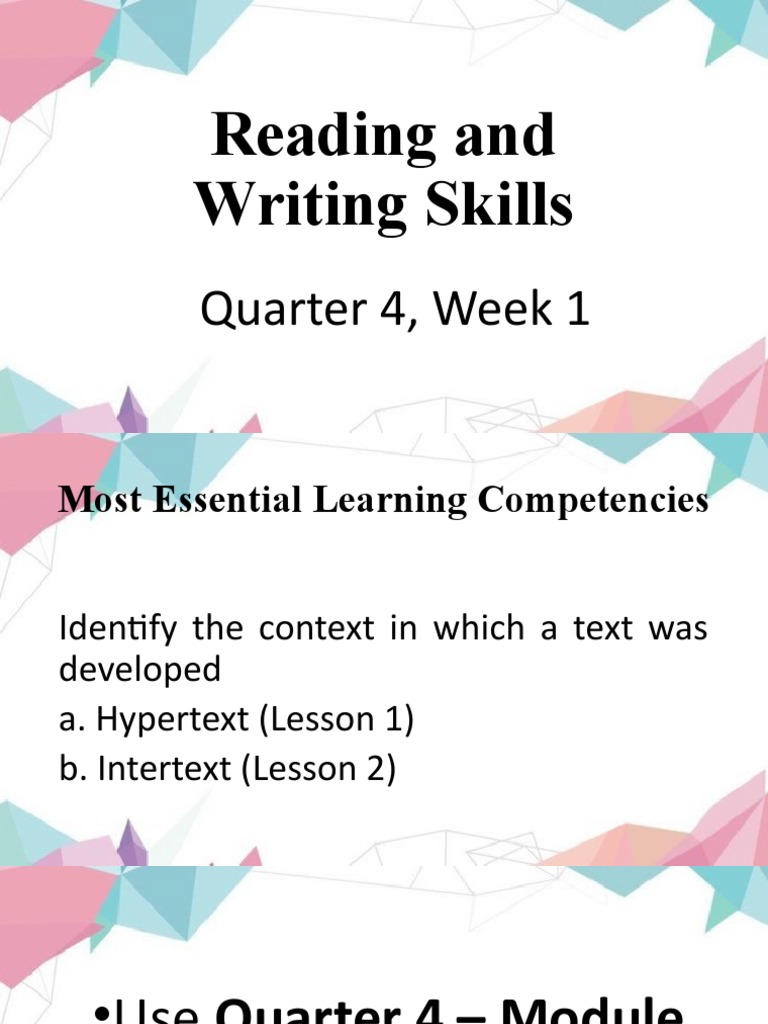 Quarter 4 - Week 1 | PDF | World Wide Web | Internet & Web