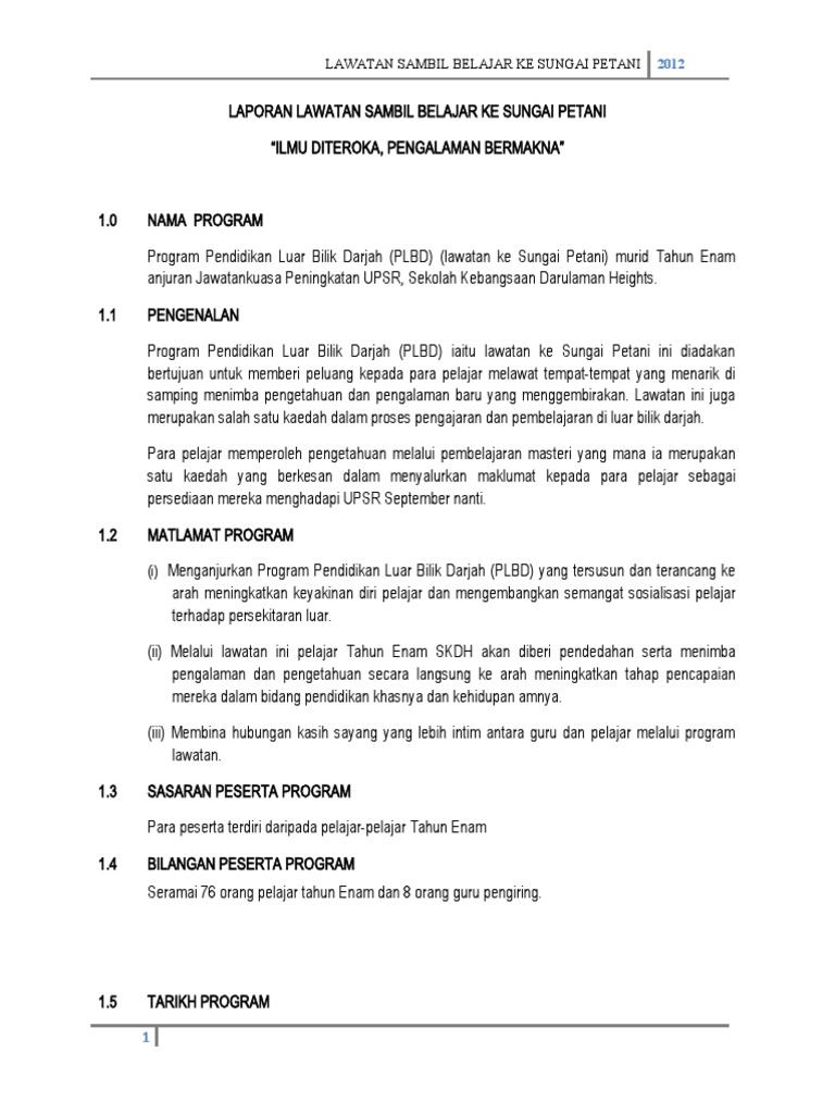 Dokumentasi Lawatan | PDF