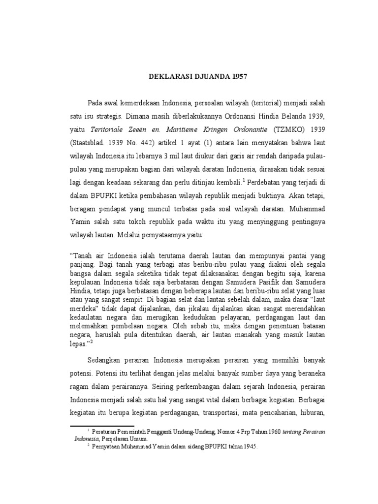 Deklarasi Djuanda 1957 | PDF