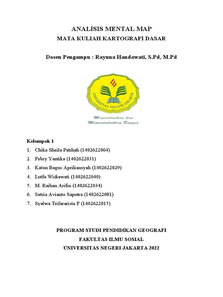 ANALISIS MENTAL MAP SISWA SMA DI SEKITAR UNJ | PDF