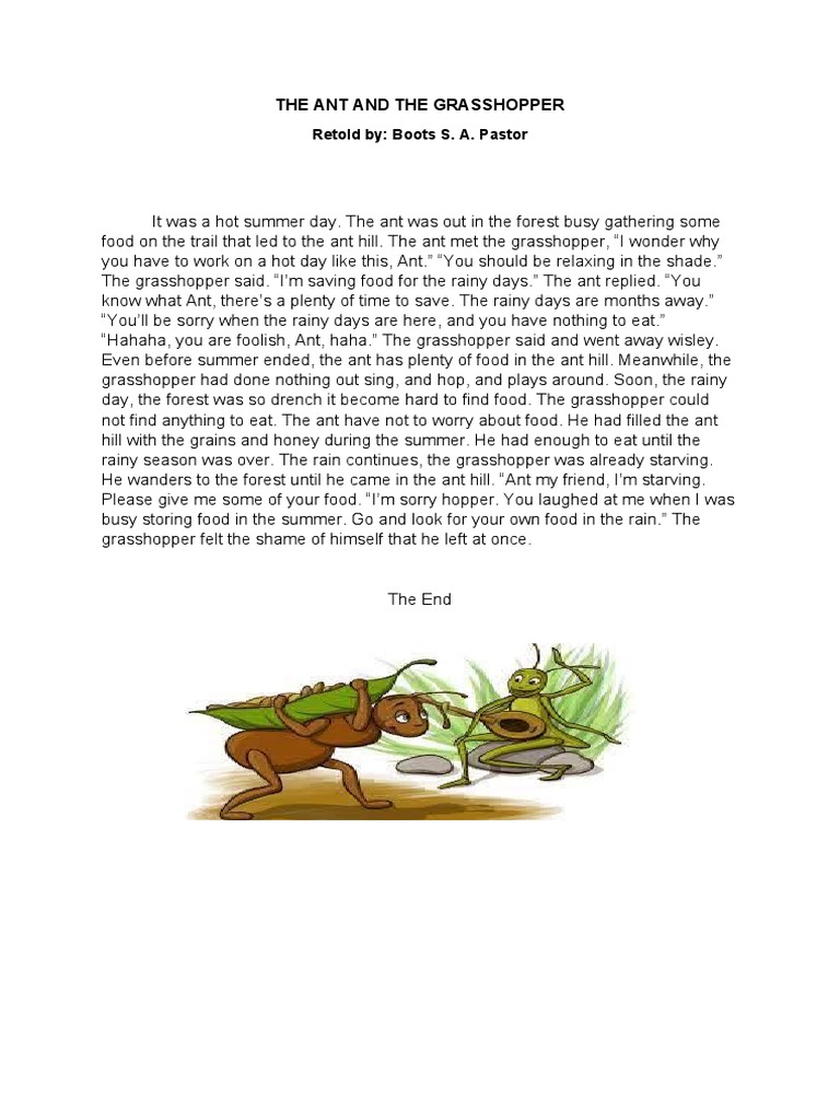 The Ant and The Grasshopper | PDF
