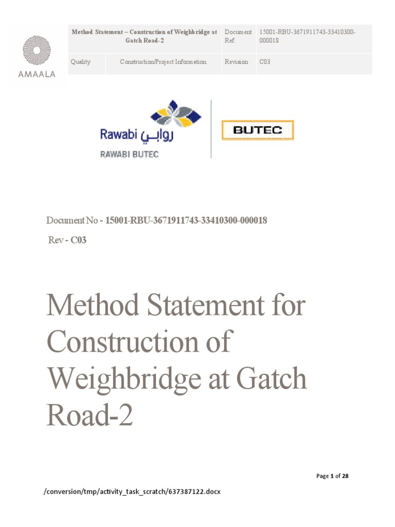 15001-RBU-3671911743-33410300-000018-C03 - Method Statement For ...