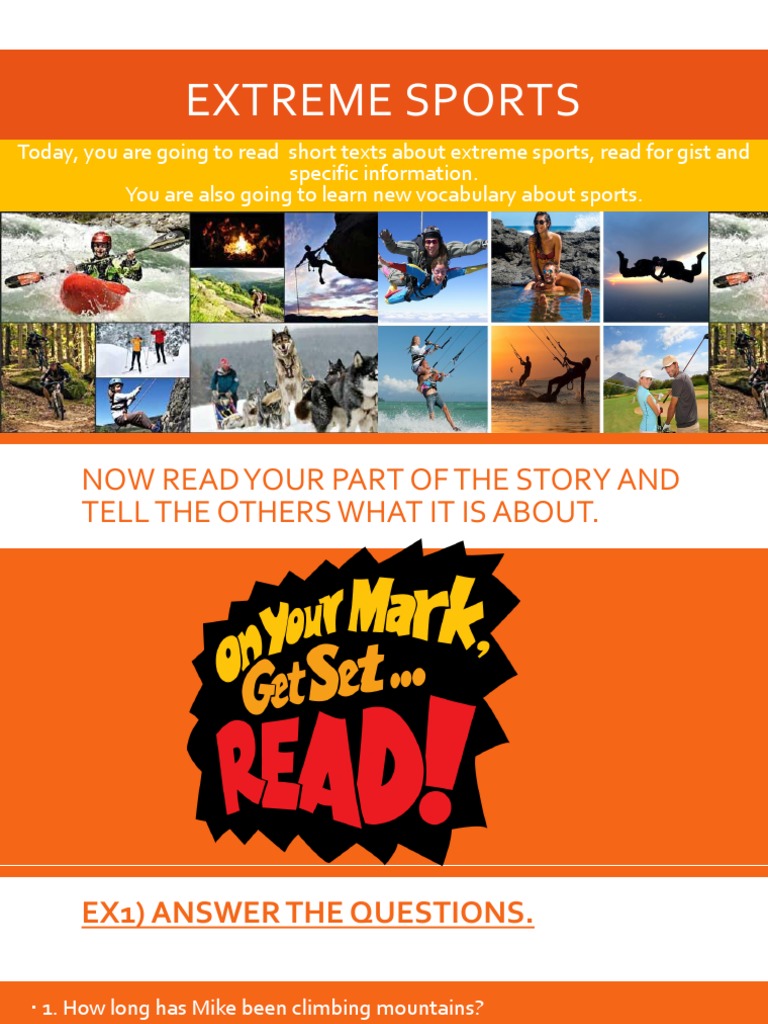 Extreme Sports Reading With Answers Speaking Game | PDF | Parachuting