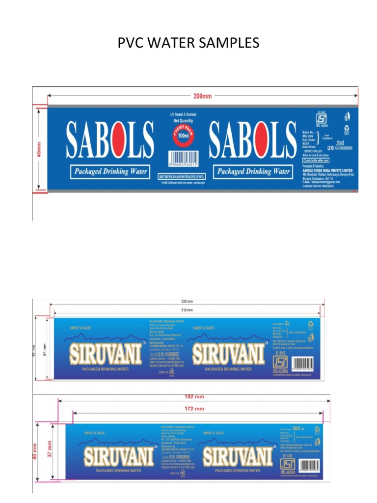 PVC Water Samples | PDF