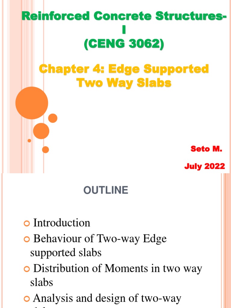 RC Chapter 4 Edge Supported Two Way Slabs | PDF | Beam (Structure) | Bending