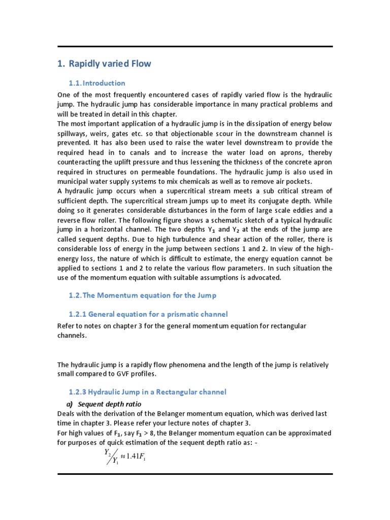 Rapidly Varied Flow | PDF | Fluid Dynamics | Continuum Mechanics