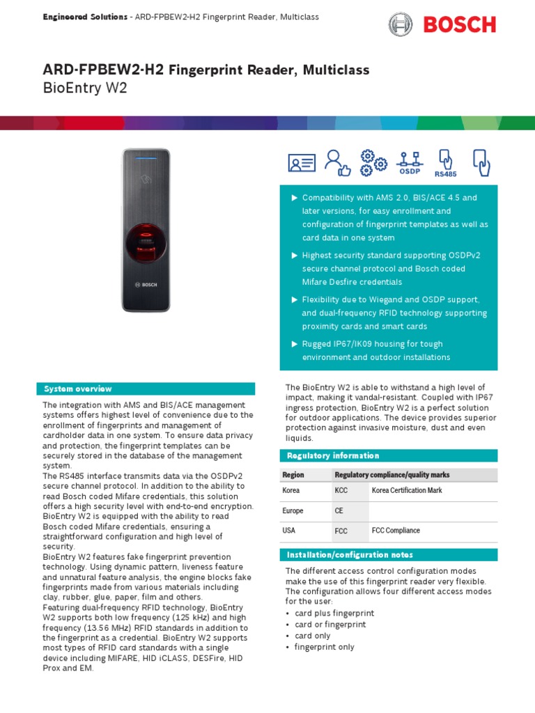 NEW Data Sheet EnUS 69000265227 | PDF | Fingerprint | Radio Frequency ...