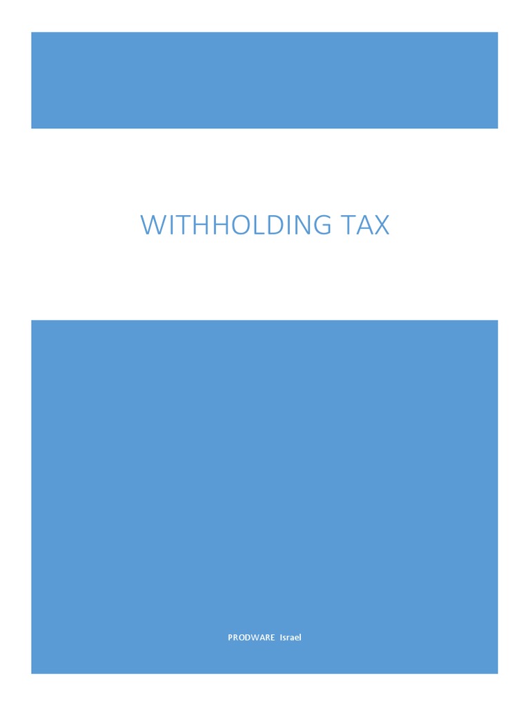 Withholding Tax | PDF | Invoice | Computing