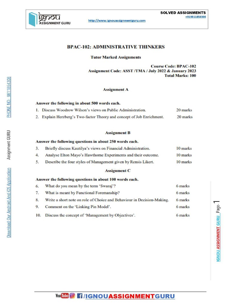 BPAC 102 (Solved) | PDF