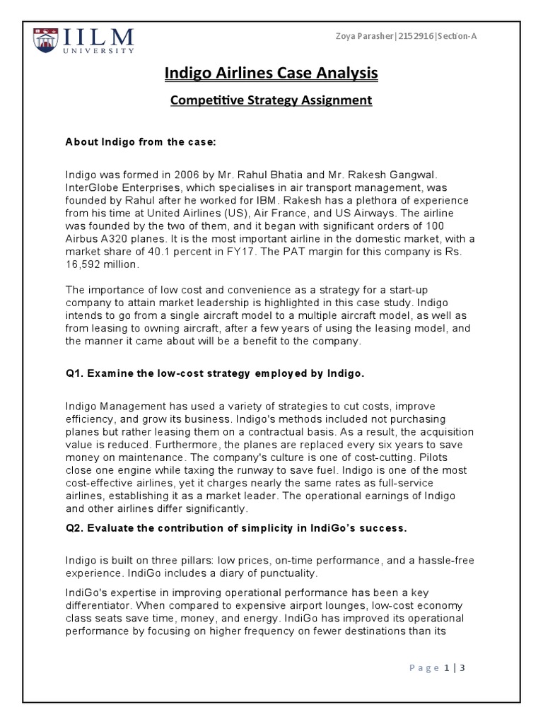 Indigo Assignment | PDF | Airlines | Economies