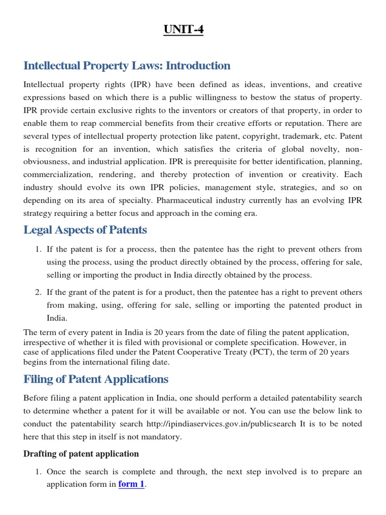Coi Unit-4 | PDF | Patent Application | Patent