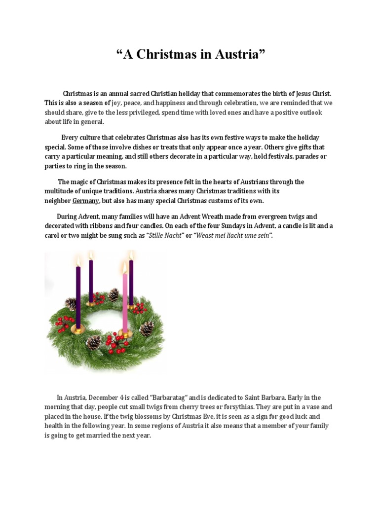 A Christmas in Austria | PDF | Christmas | Advent