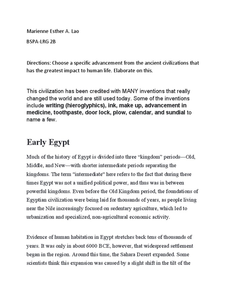 Ancient Civilizations | PDF | Ancient Egypt