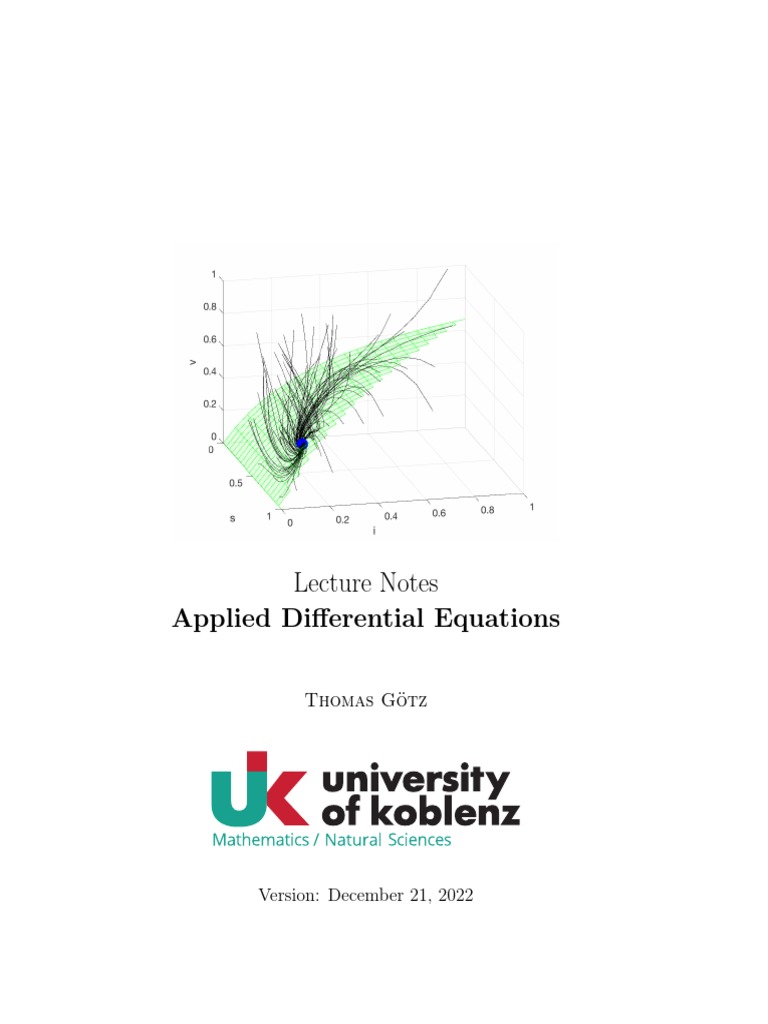 Appl Diff Eqs | Download Free PDF | Ordinary Differential Equation ...