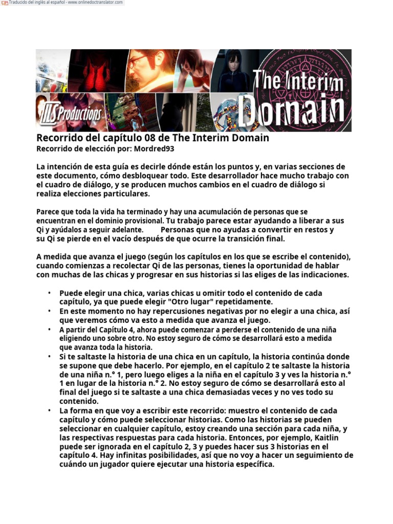 The Interim Domain V0.08.en - Es | PDF | Amor