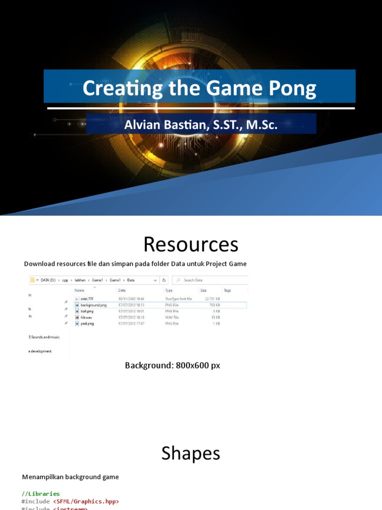 Creating The Game Pong | PDF | Software Development | Computer Engineering