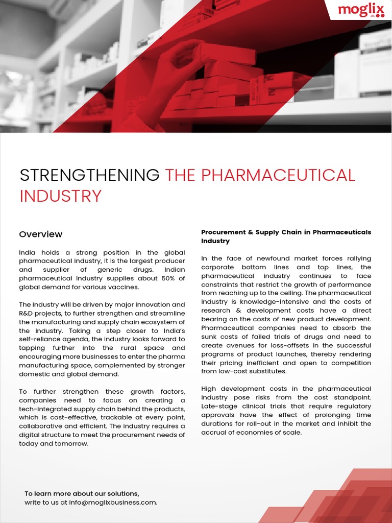 Pharma Industry | PDF | Supply Chain | Inventory