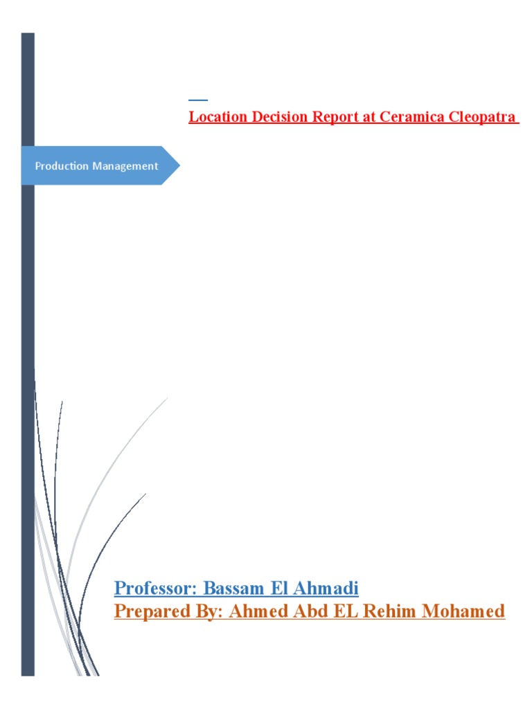 Location Report at Ceramica Cleopatra | PDF | Labour Economics | Geographic Information System