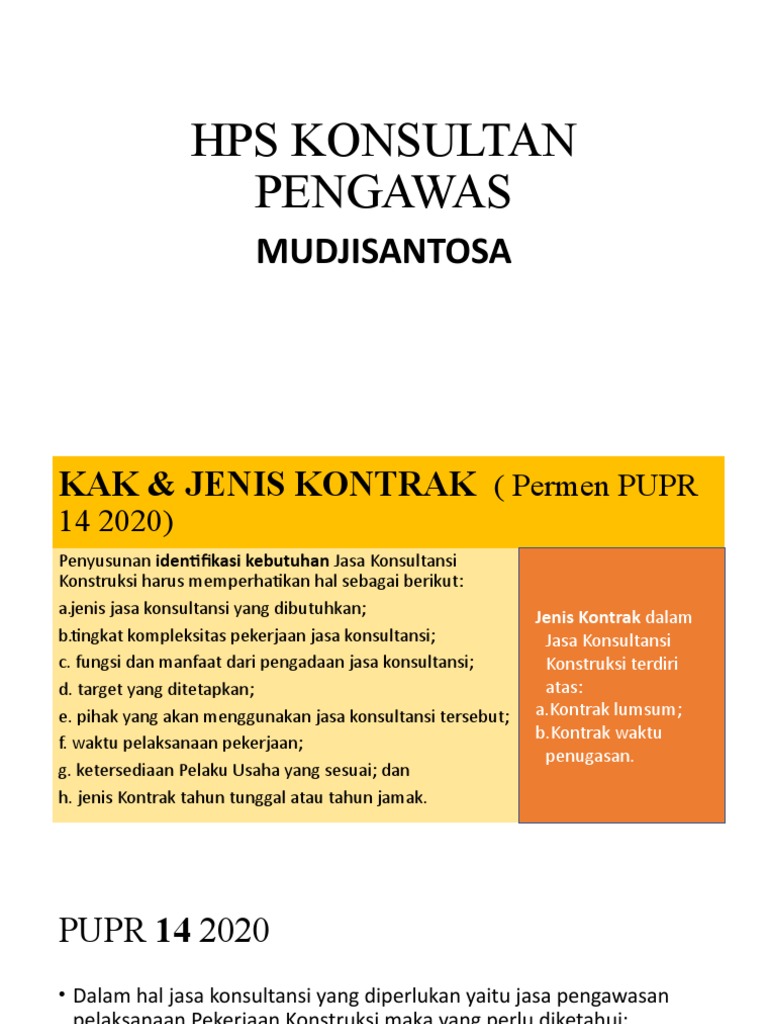 Hps Konsultan Pengawas | PDF