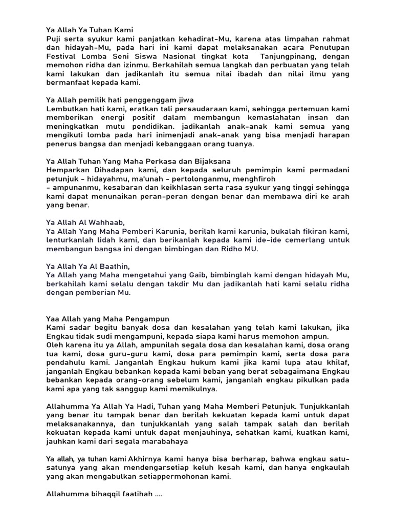 Do'a FLS2n 2022 | PDF