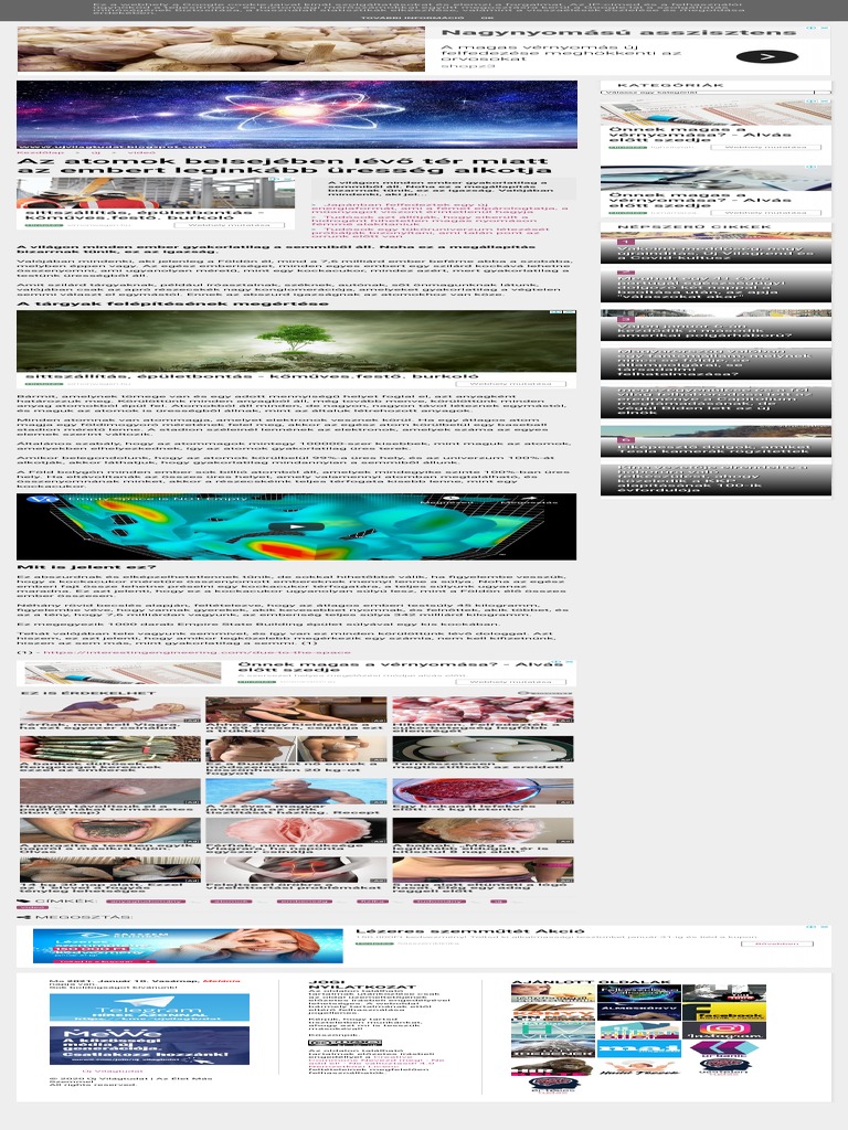 Az Atomok Belsejében Lévő Tér Miatt Az Embert Leginkább Üresség Alkotja Új Világtudat Az Élet ...