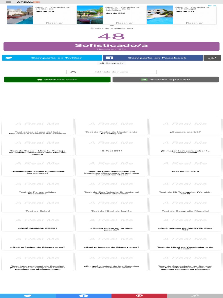 Test de Edad Mental (Cual Es Tu Edad Mental) | PDF | Sicología