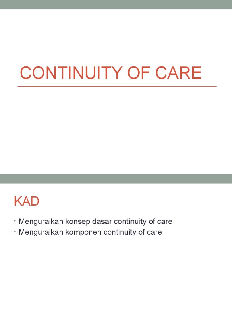 Continuity of Care | PDF | Experience | Patient
